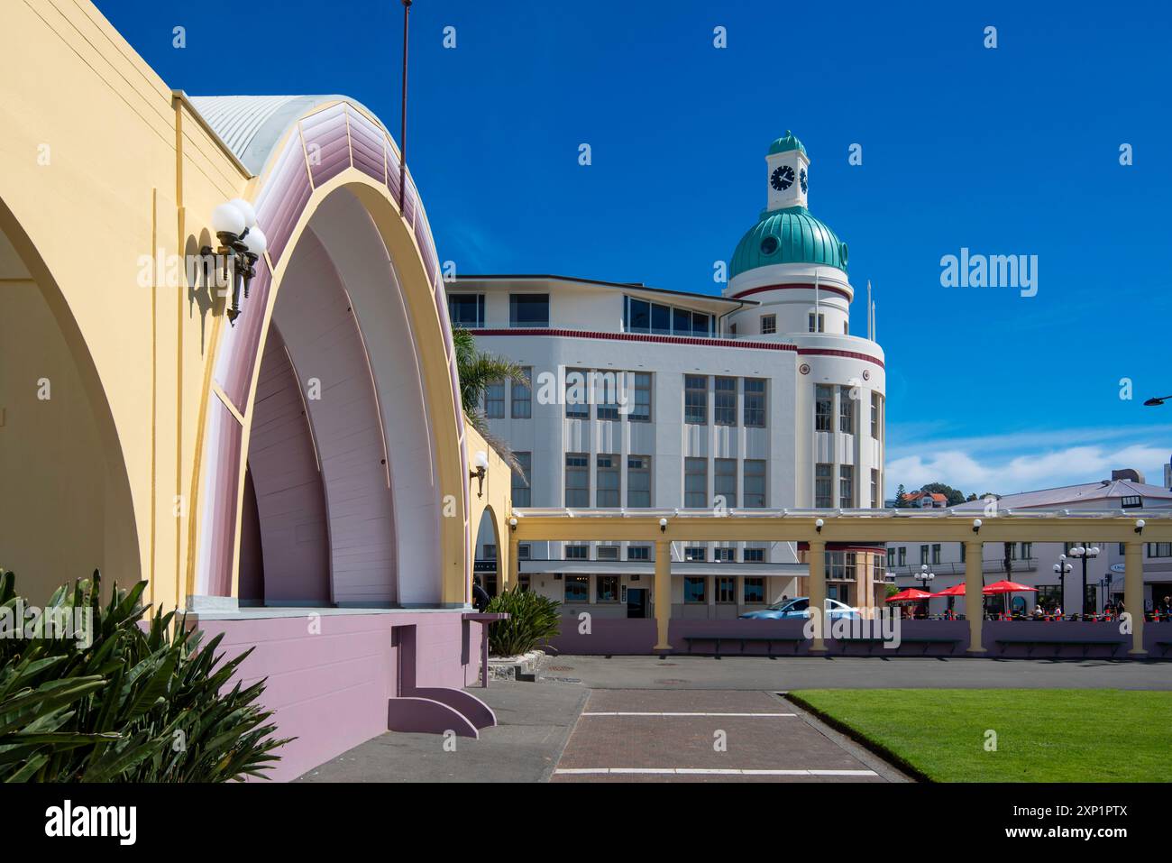The 1935 built Sound Shell and the 1936 constructed T&G Building with ...