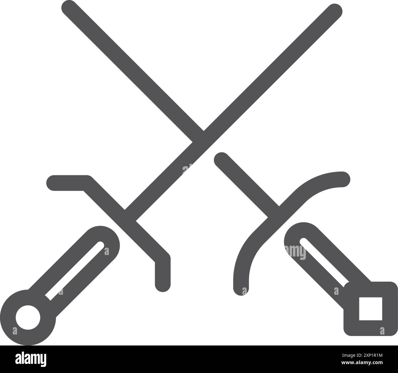 Fencing icon. Sport rapier crossed line symbol Stock Vector Image & Art ...