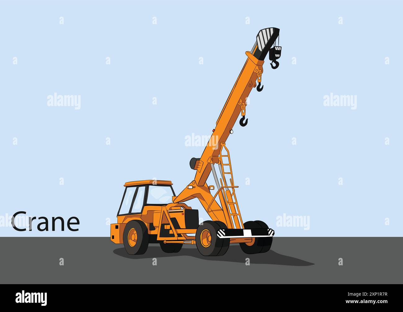 Vector illustration of crawler crane Stock Vector Image & Art - Alamy