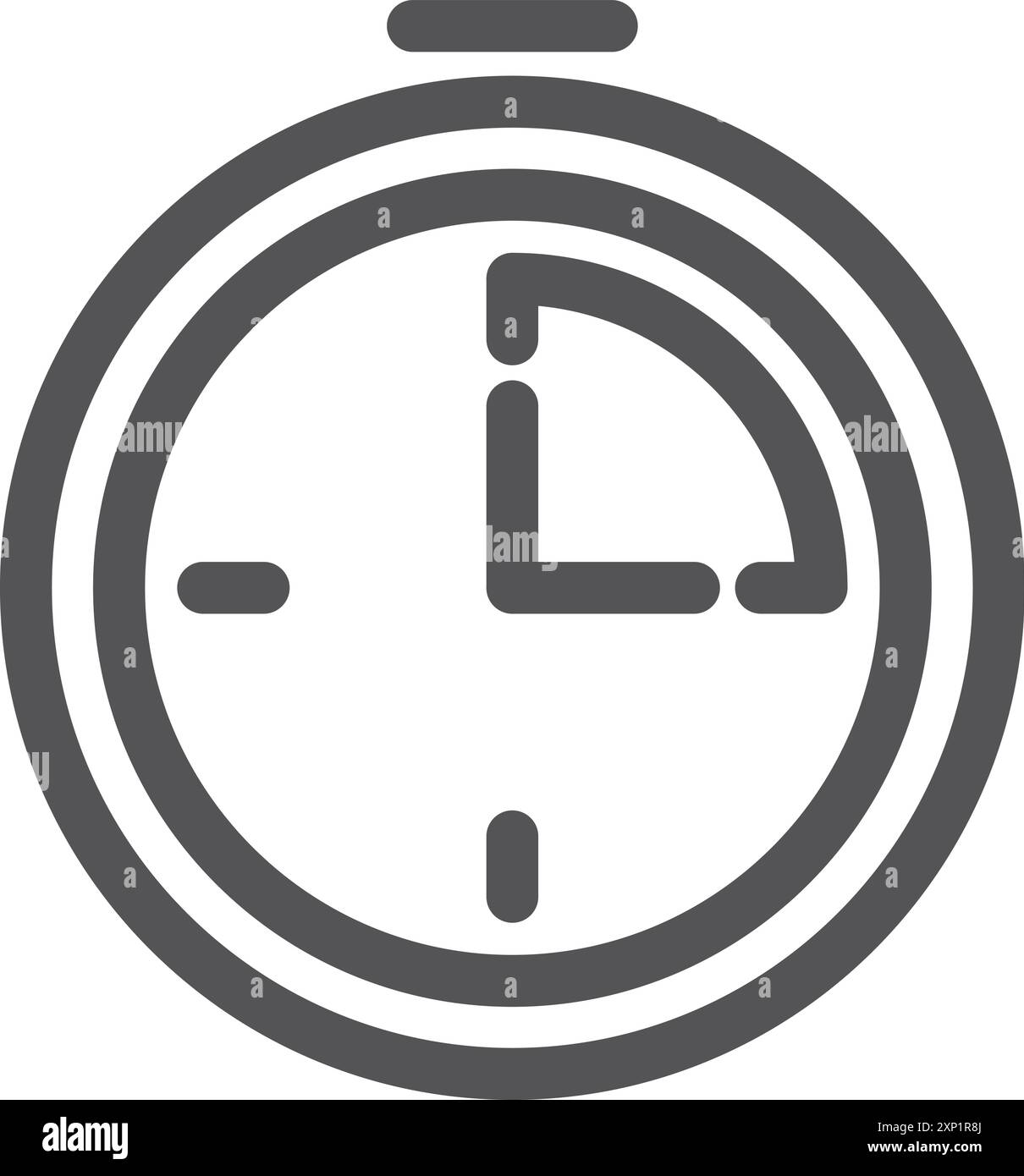 Stopwatch Line Icon Countdown Symbol Timer Sign Stock Vector Image