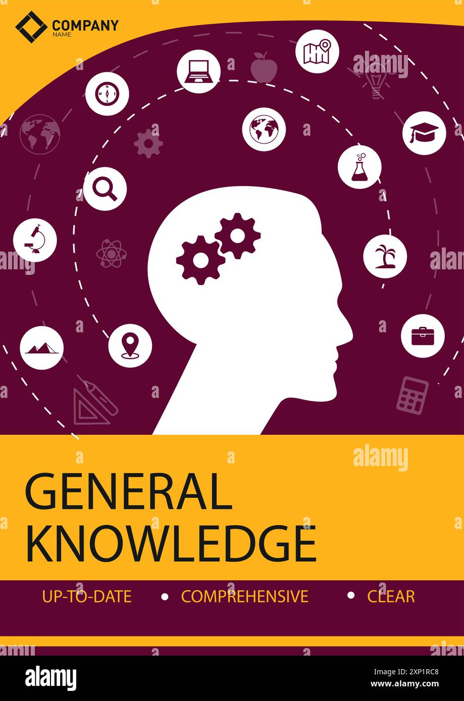 Vector illustration of gk book cover. image with different layers easy to edit font and color ...