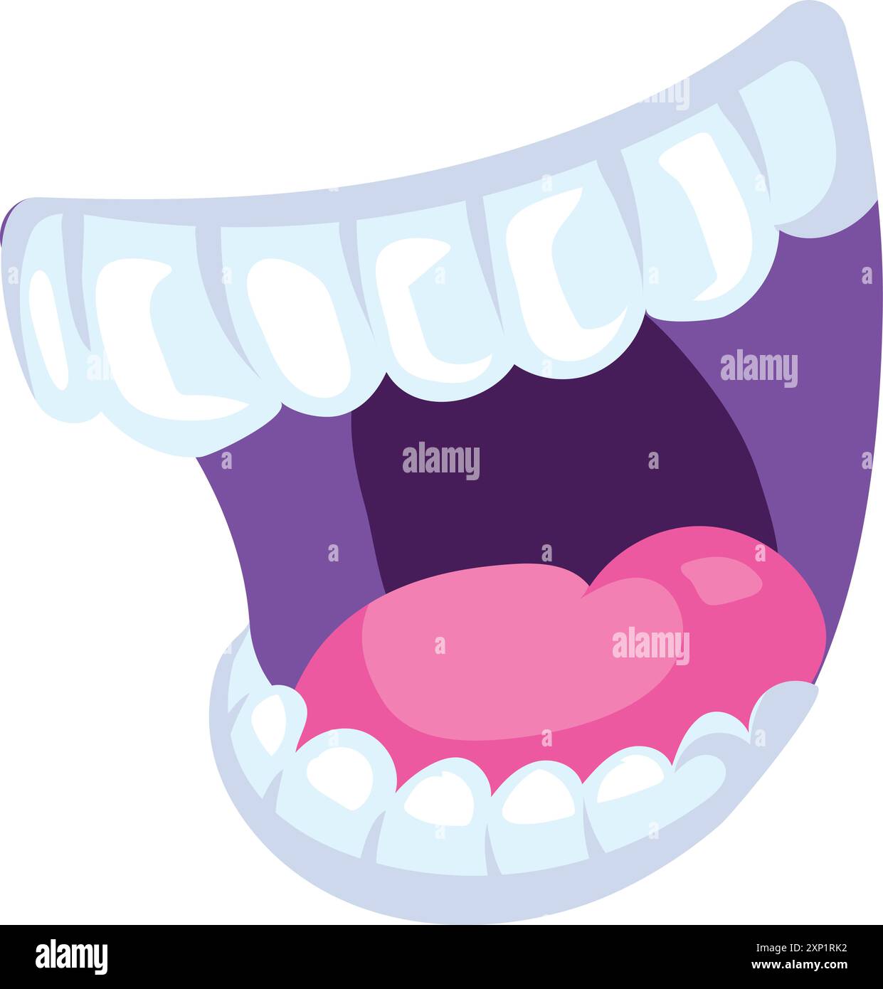 Open mouth. Cartoon screaming expression. Angry shout Stock Vector ...