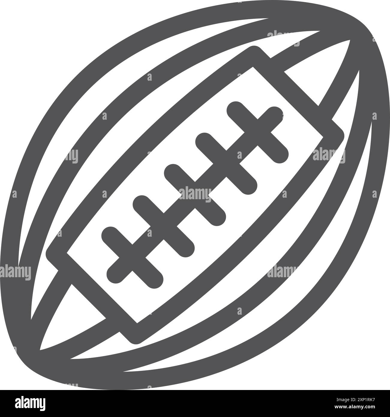 Rugby ball line icon. American football symbol Stock Vector Image & Art ...