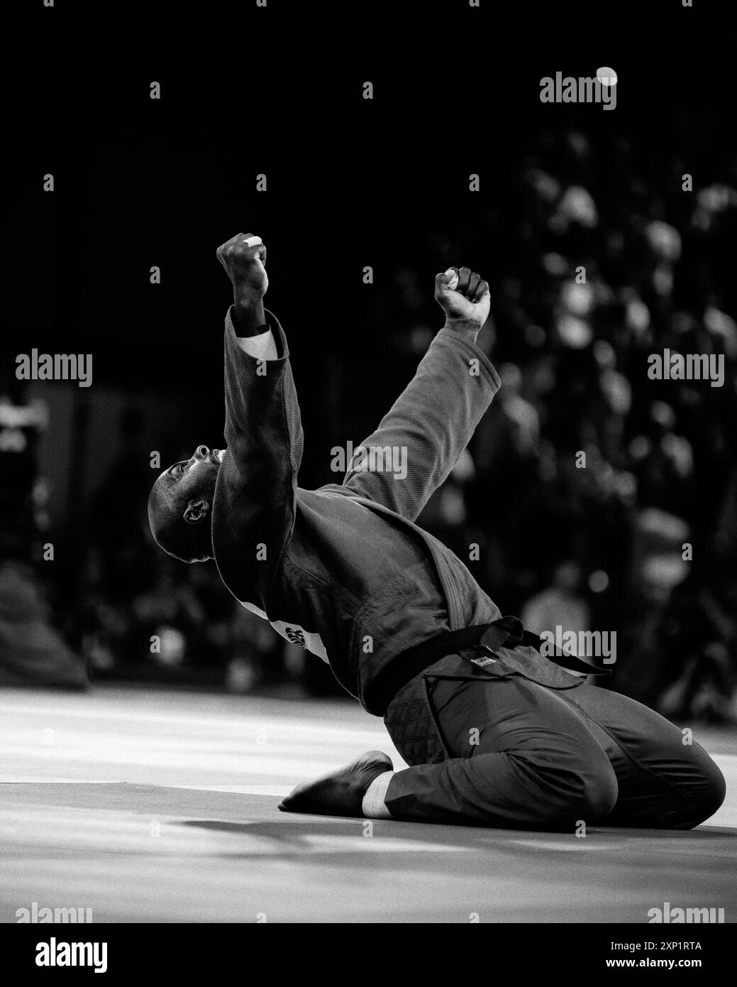 Paris, France. 03rd Aug, 2024. Teddy Riner ( FRA ) celebrates his ...