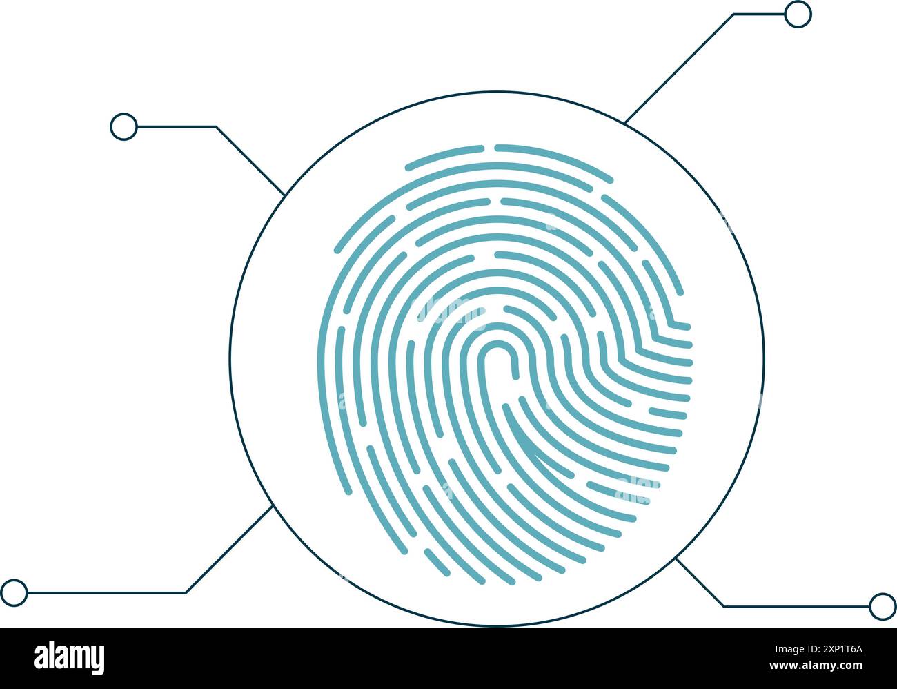 Fingerprint infographic template. Personal identification. Biometric ...