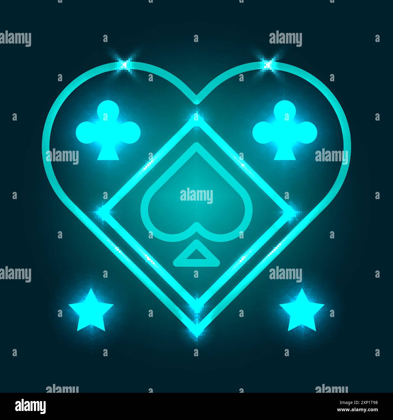 Playing card club blue Stock Vector Images - Alamy