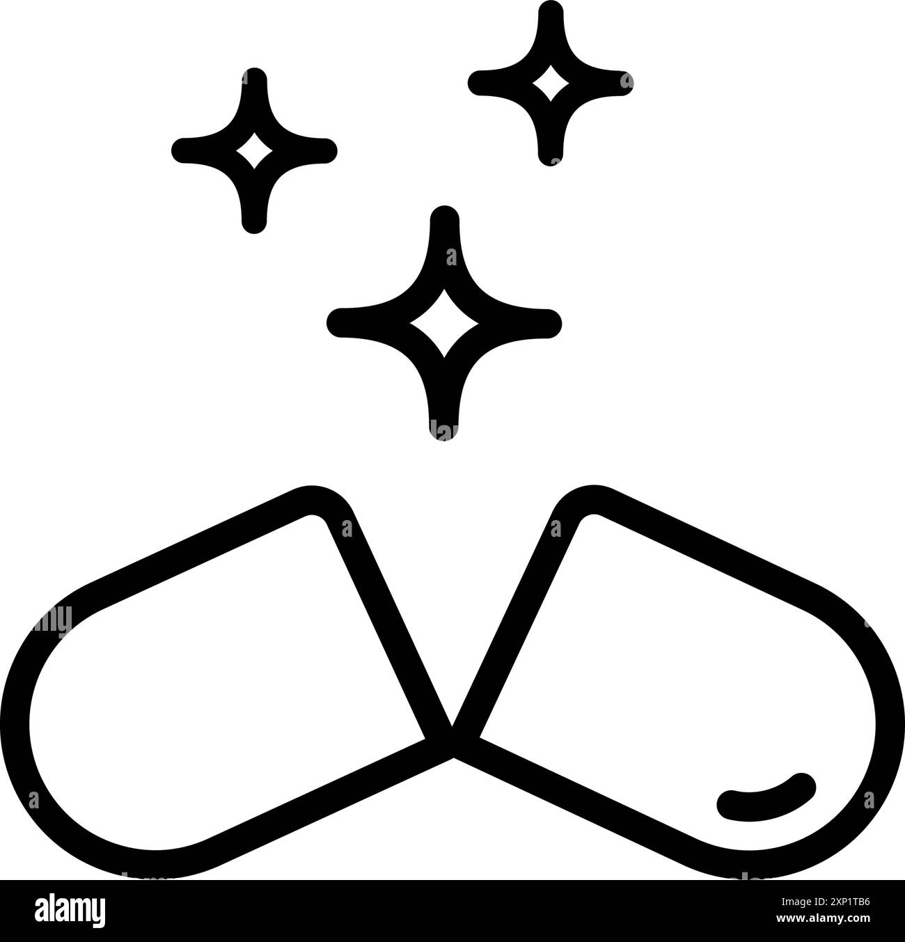 Vitamin nutrition outline icon. Healthy food supplement. Vitamin ...