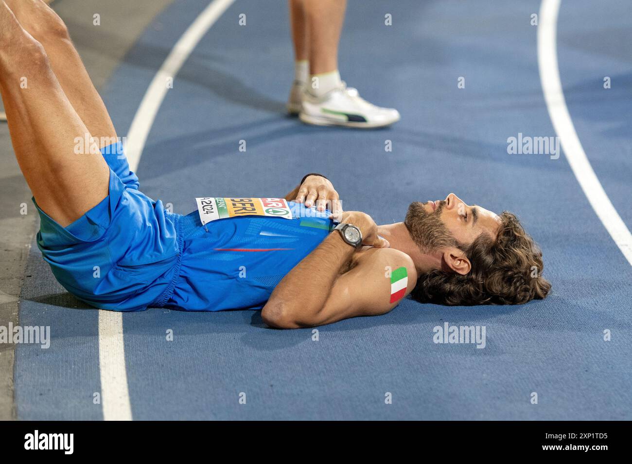 Gianmarco Tamberi (Italy) relaxing during men's high jump final at ...