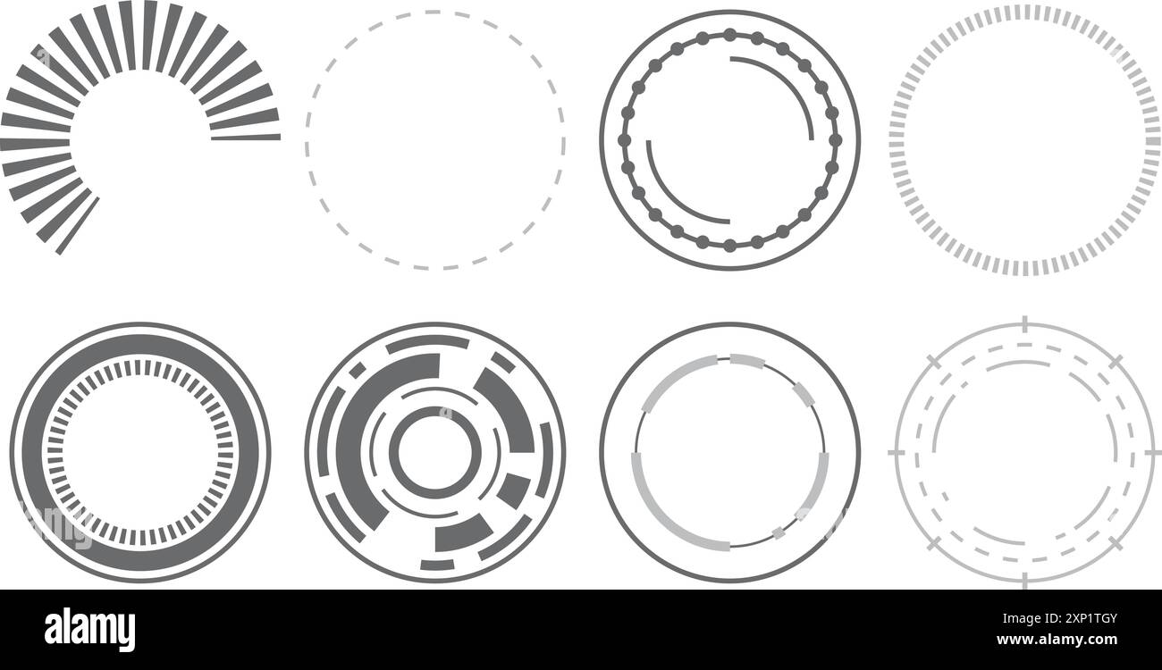 Round progress circle indicator in futuristic ui style Stock Vector ...