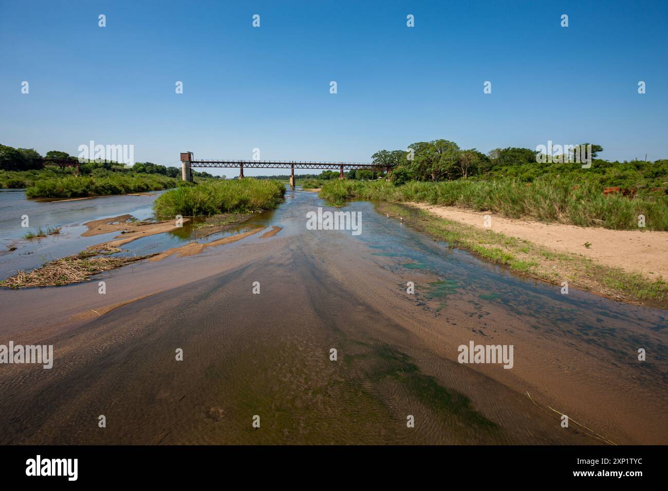 South Africa, Kruger National Park, Crocodile bridge entrance during ...