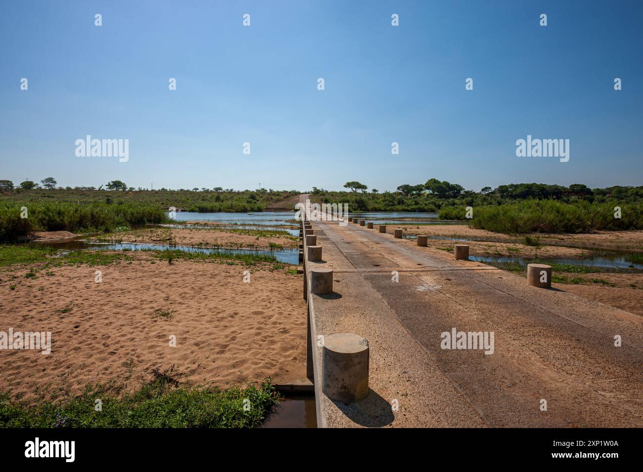 South Africa, Kruger National Park, Crocodile bridge entrance during ...