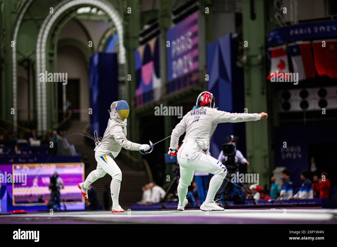 PARIS, FRANCE - 3 AUGUST, 2024: Fencing, Olympic Games 2024 Stock Photo ...
