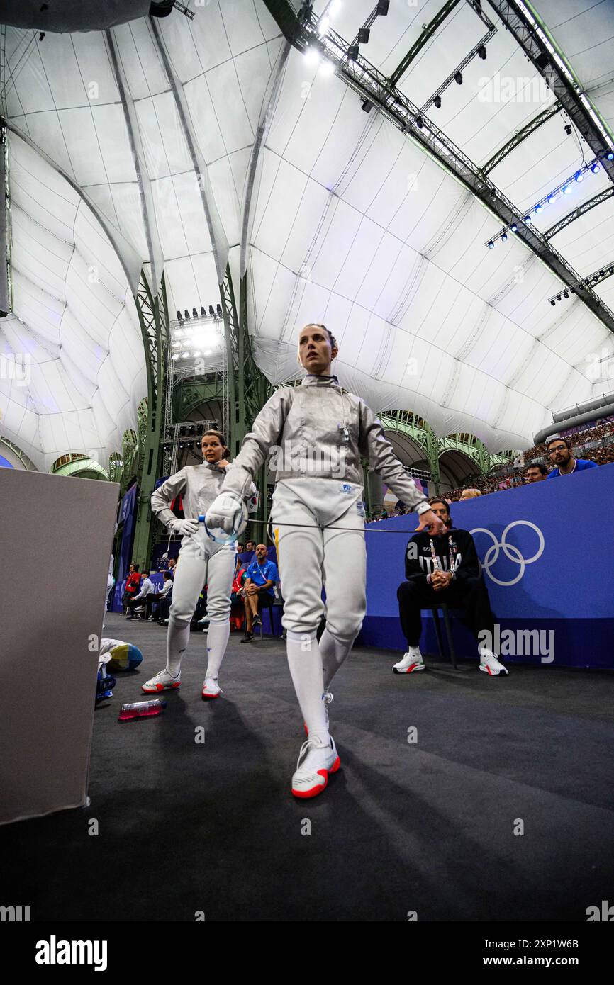 PARIS, FRANCE - 3 AUGUST, 2024: Fencing, Olympic Games 2024 Stock Photo ...