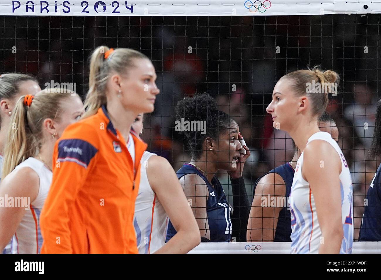 Paris, France. 3rd Aug, 2024. Yonkaira Paola Pena Isabel (C) of the ...