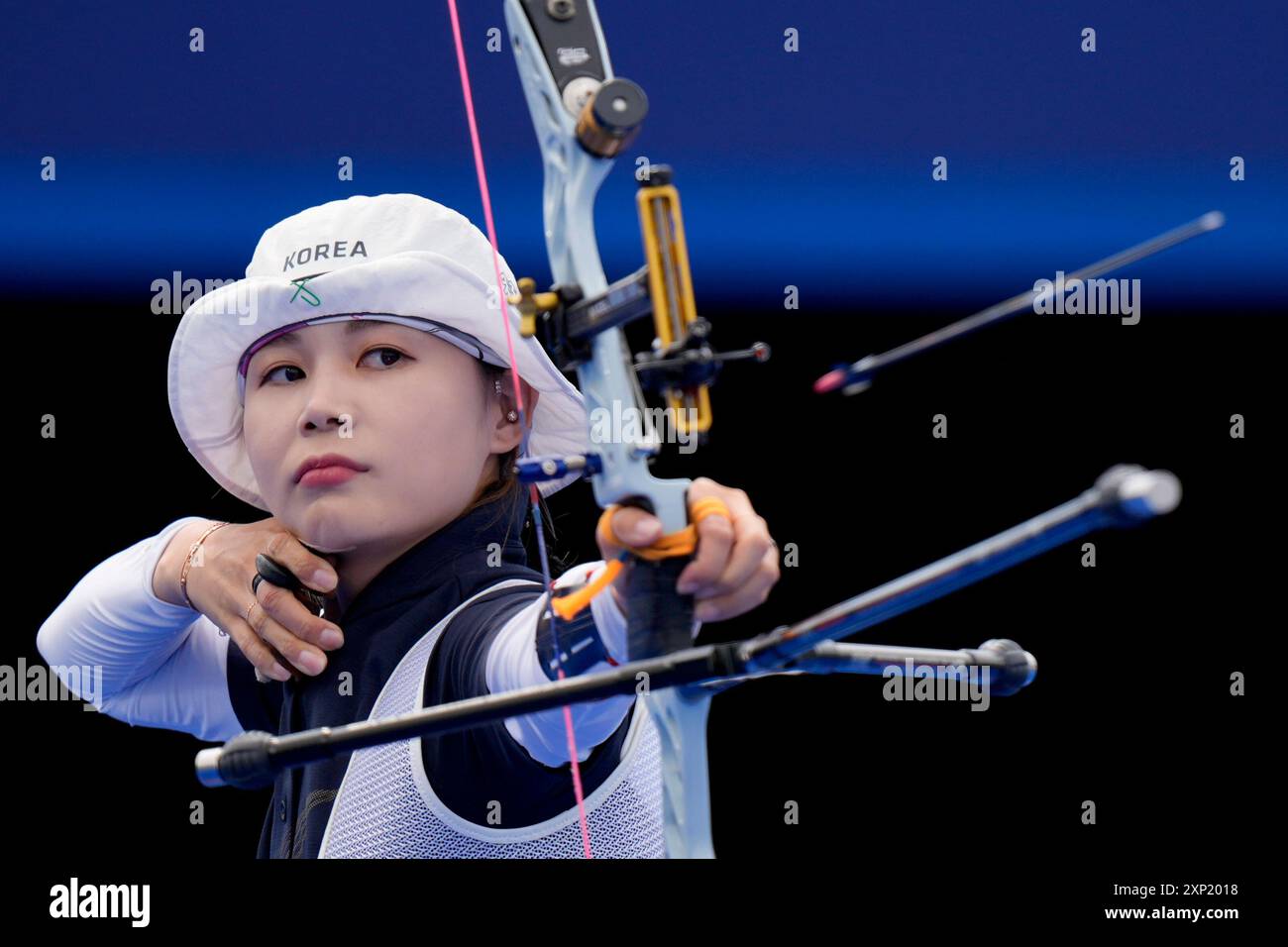 South Korea's Jeon Hun-young shoots during the archery individual ...