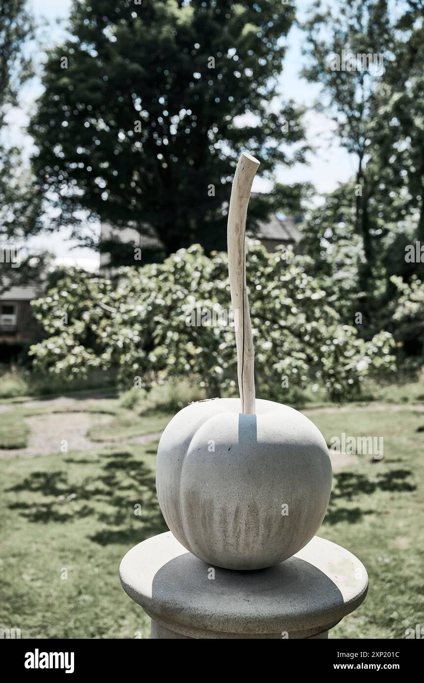 Apple sculpture by Alan Ward in the Tasting Gardens in Lancaster city ...