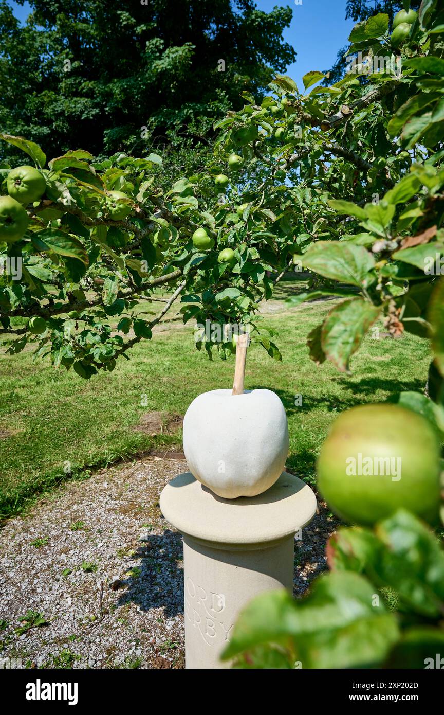 Apple sculpture by Alan Ward in the Tasting Gardens in Lancaster city ...
