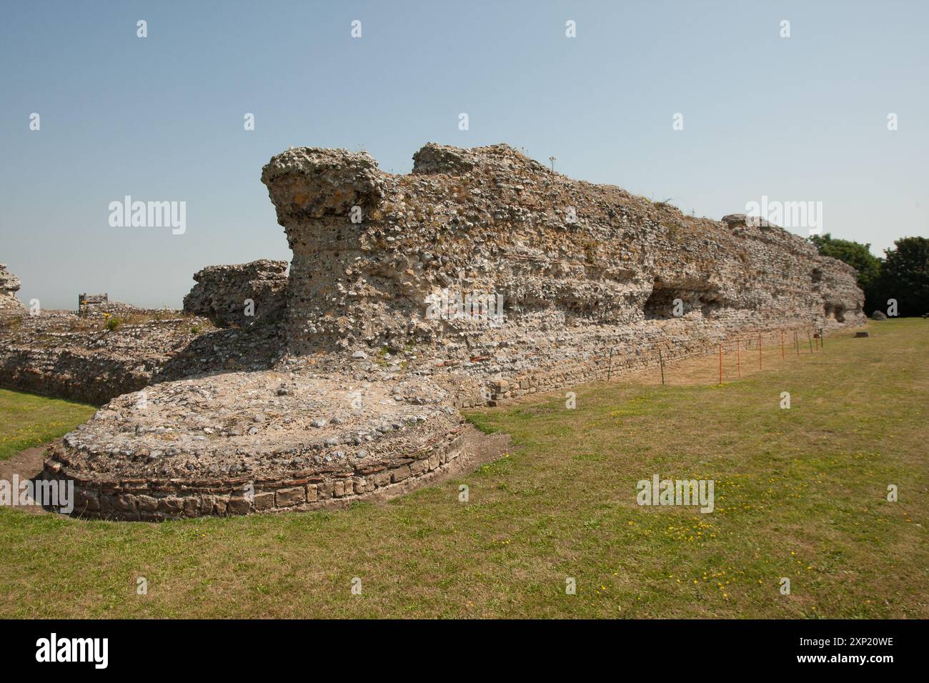 Richborough Roman Fort and Amphitheatre Stock Photo - Alamy