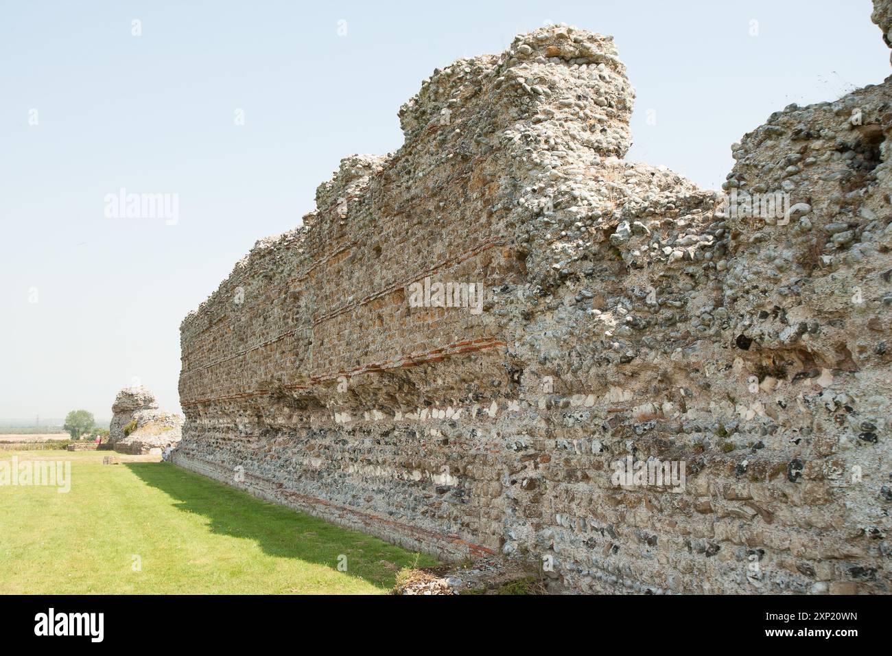 Richborough Roman Fort and Amphitheatre Stock Photo - Alamy