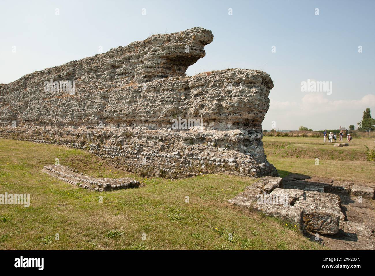 Richborough Roman Fort and Amphitheatre Stock Photo - Alamy