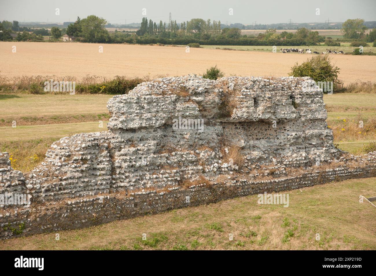 Richborough Roman Fort and Amphitheatre Stock Photo - Alamy