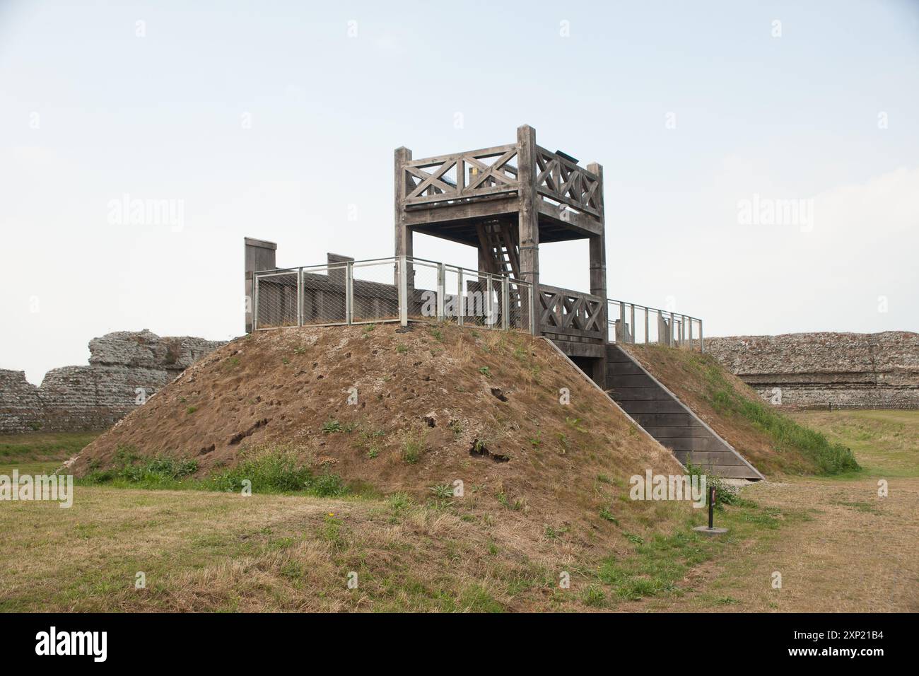 Richborough Roman Fort and Amphitheatre Stock Photo - Alamy