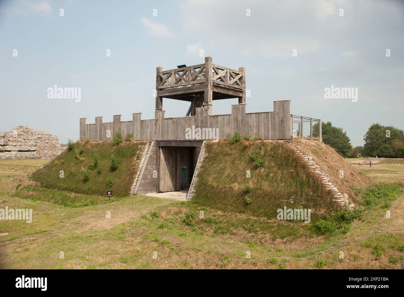 Richborough Roman Fort and Amphitheatre Stock Photo - Alamy