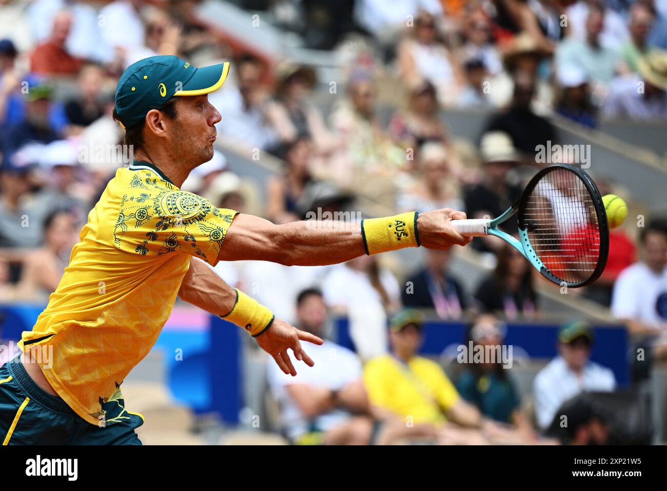 Paris, France. 03rd Aug, 2024. Australian tennis player Matthew Ebden ...