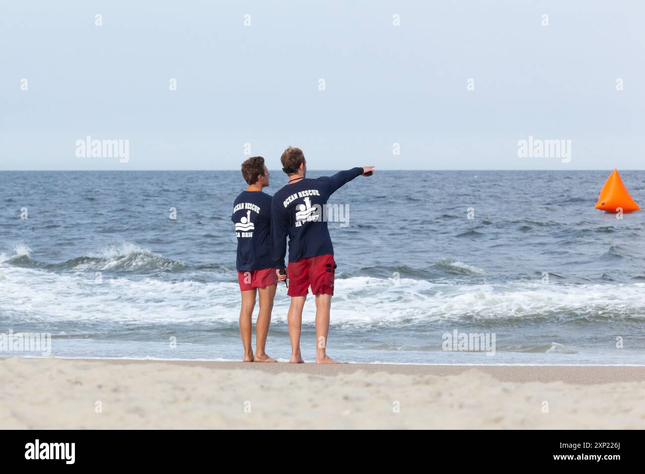 Sea Bright, New Jersey - August 3, 2017: Lifeguards from Sea Bright and ...