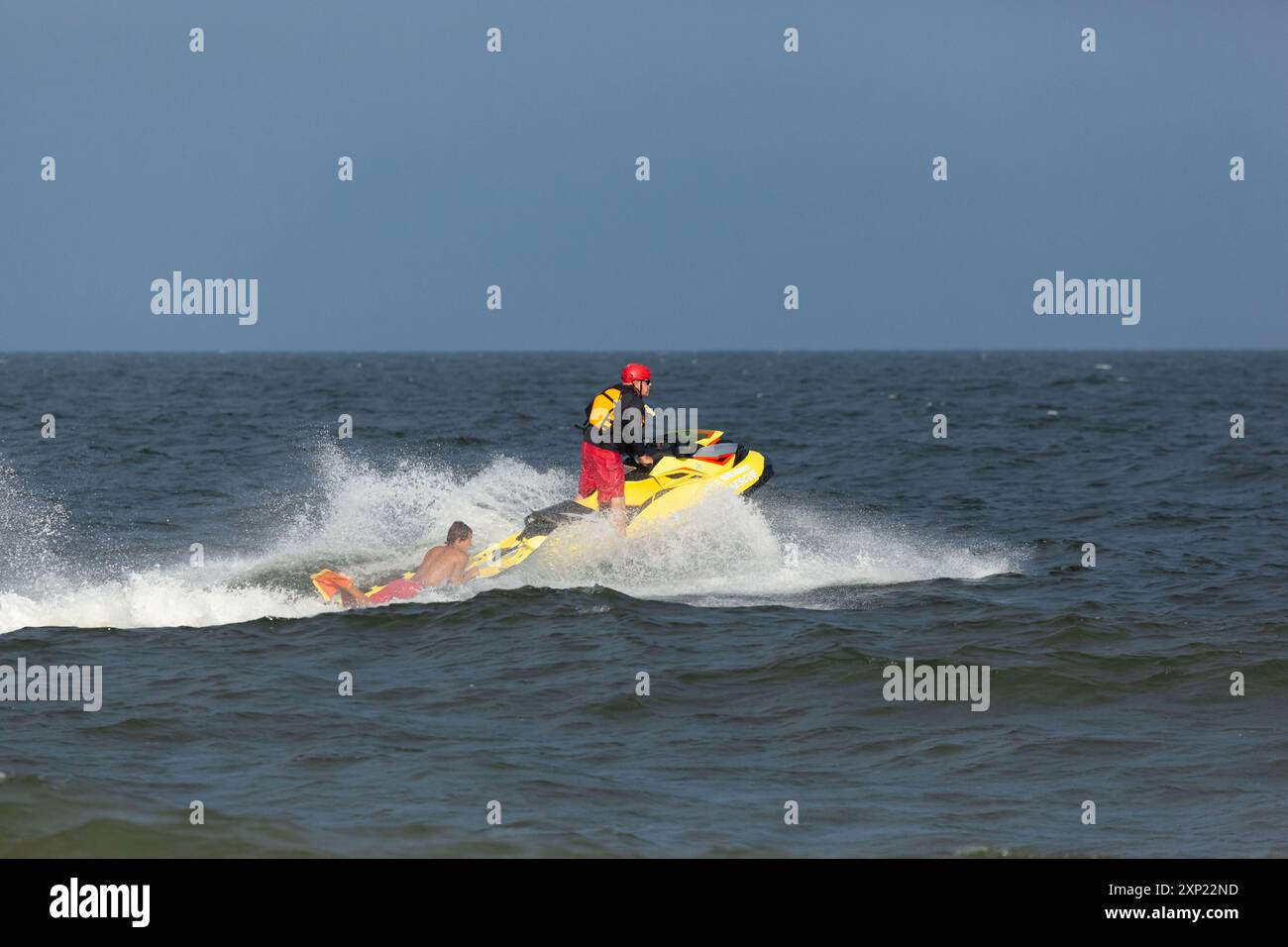 Sea Bright, New Jersey - August 3, 2017: Lifeguards from Sea Bright and ...