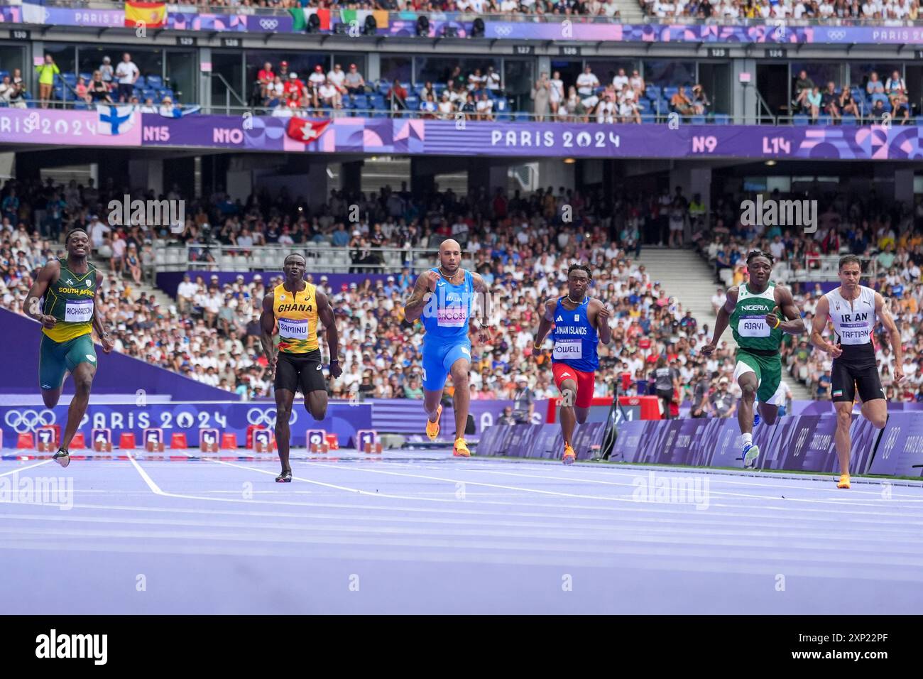 Benjamin Richardson, left of Team South Africa, Abdul-Rasheed Saminu ...