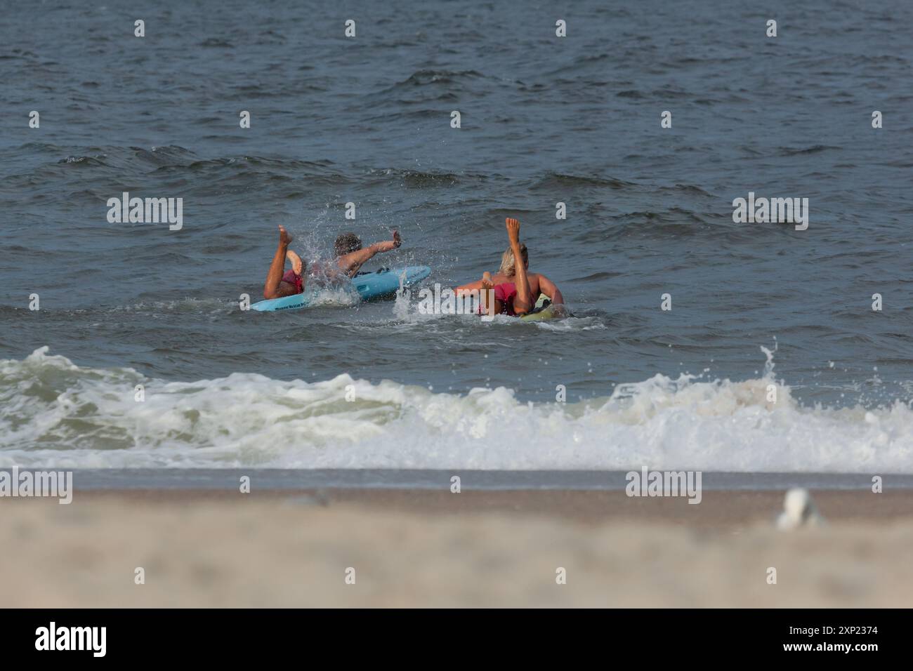 Sea Bright, New Jersey - August 3, 2017: Lifeguards from Sea Bright and ...