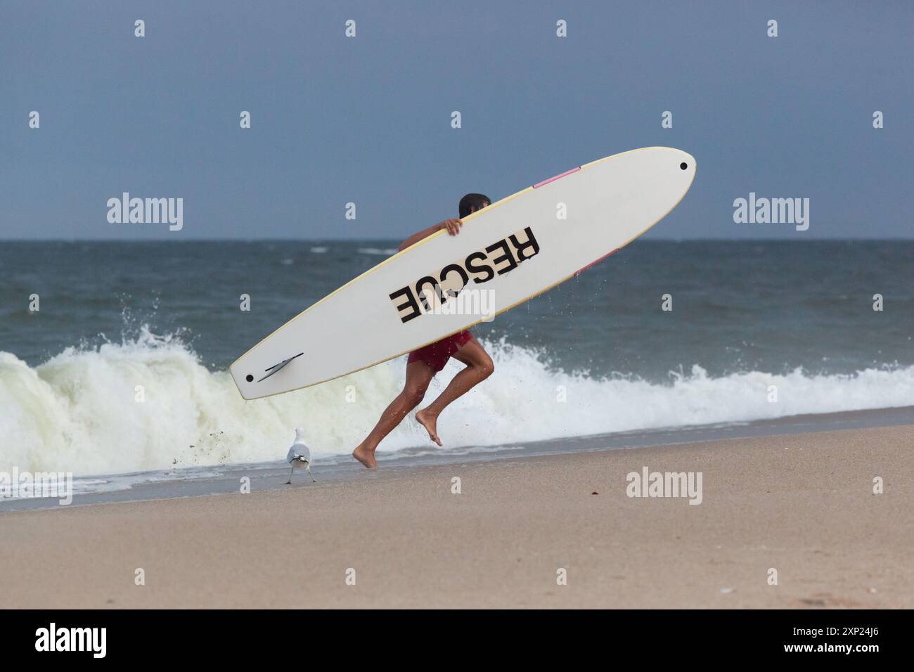 Sea Bright, New Jersey - August 3, 2017: Lifeguards from Sea Bright and ...
