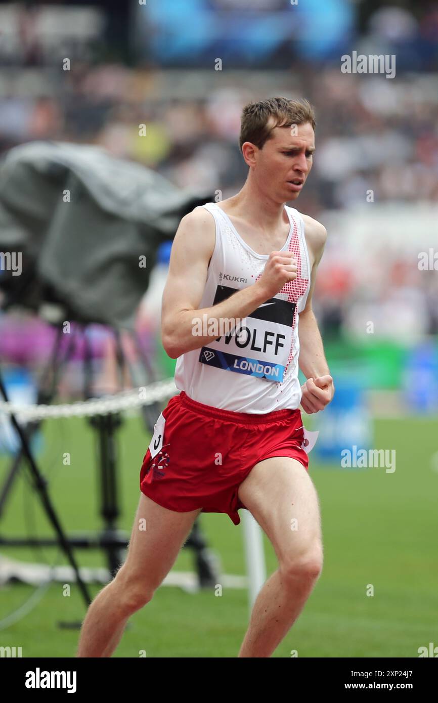 Daniel WOLFF (Great Britain), competing in the Men's 1500m Ambulant Final at the 2024, IAAF ...