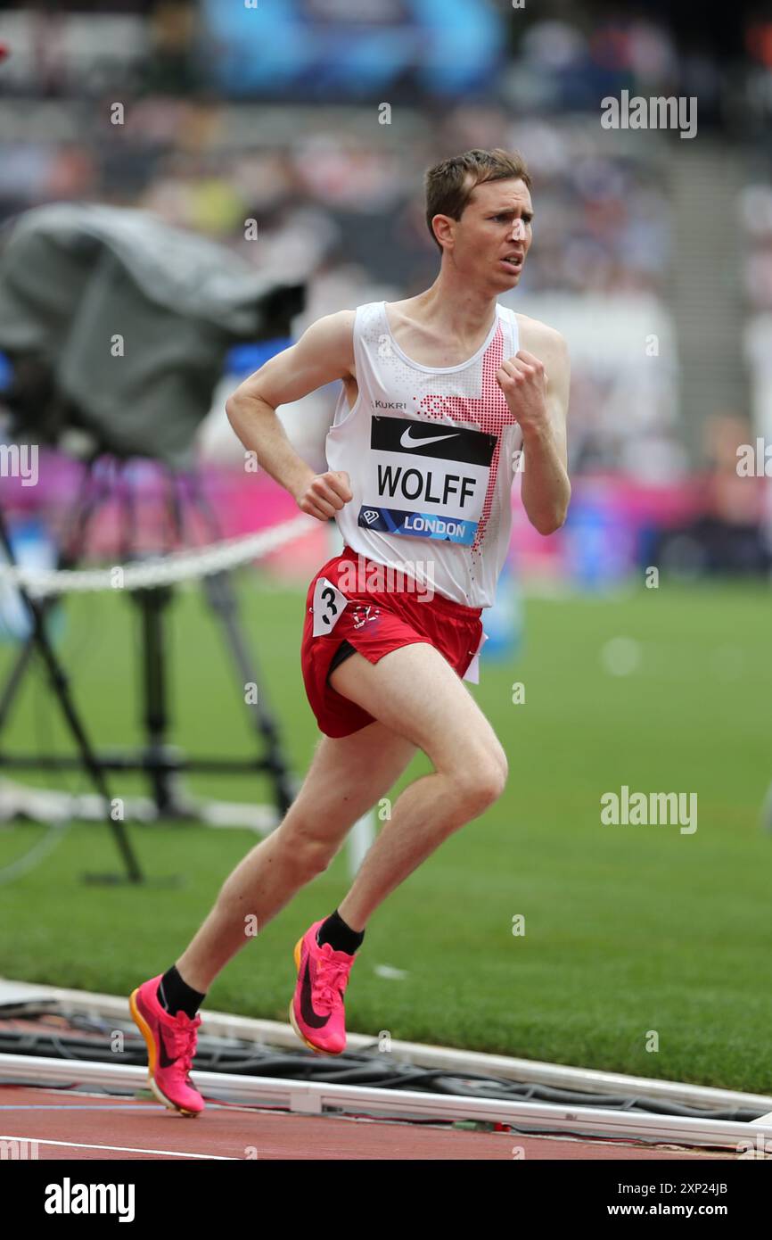 Daniel WOLFF (Great Britain), competing in the Men's 1500m Ambulant Final at the 2024, IAAF ...
