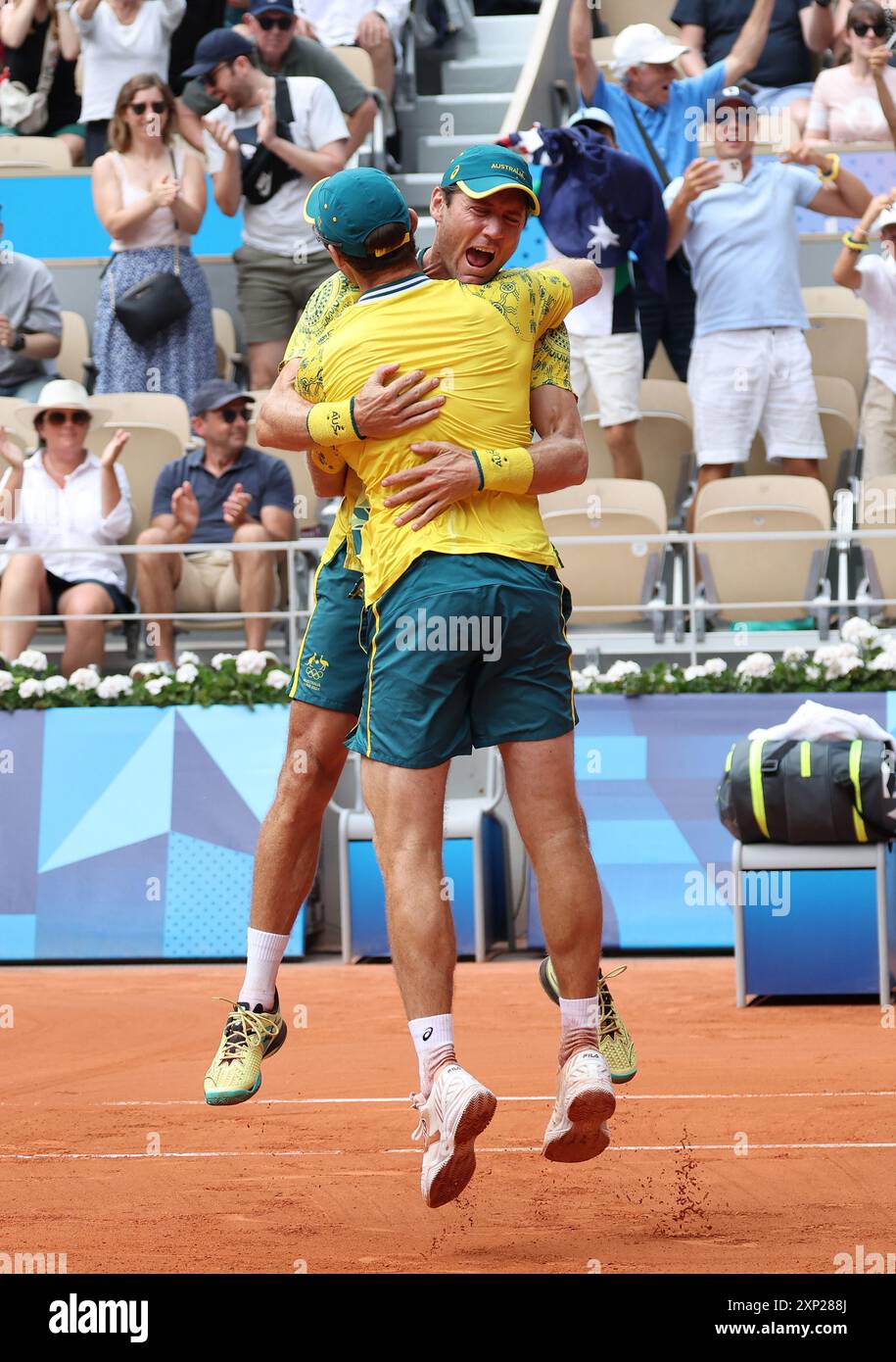 Paris, France. 03rd Aug, 2024. Australia's Matthew Ebden and John Peers ...