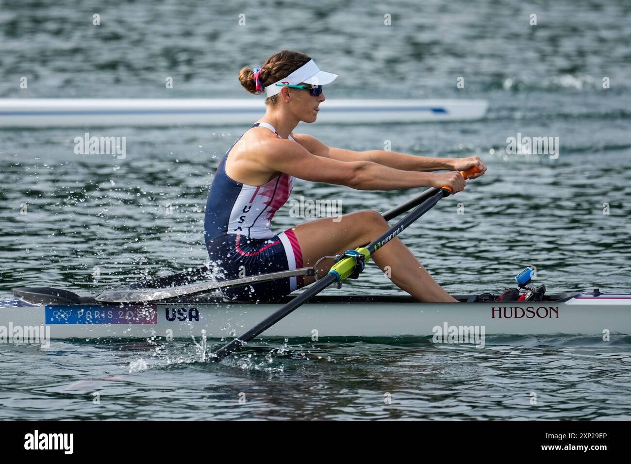 United States' Kara Kohler competes in the women's single sculls rowing ...