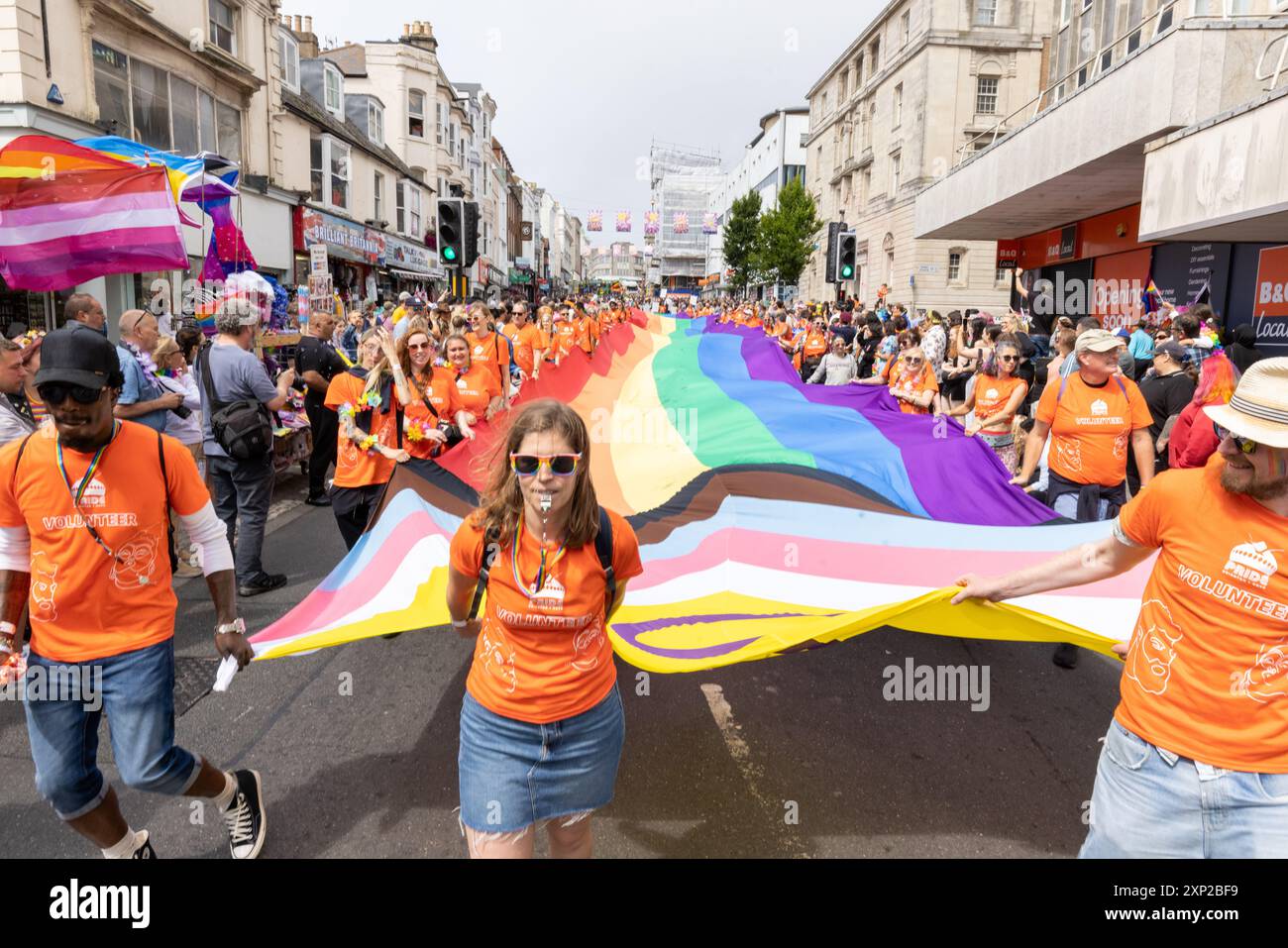 Brighton, City of Brighton, East Sussex, UK. Brighton Pride parade on ...