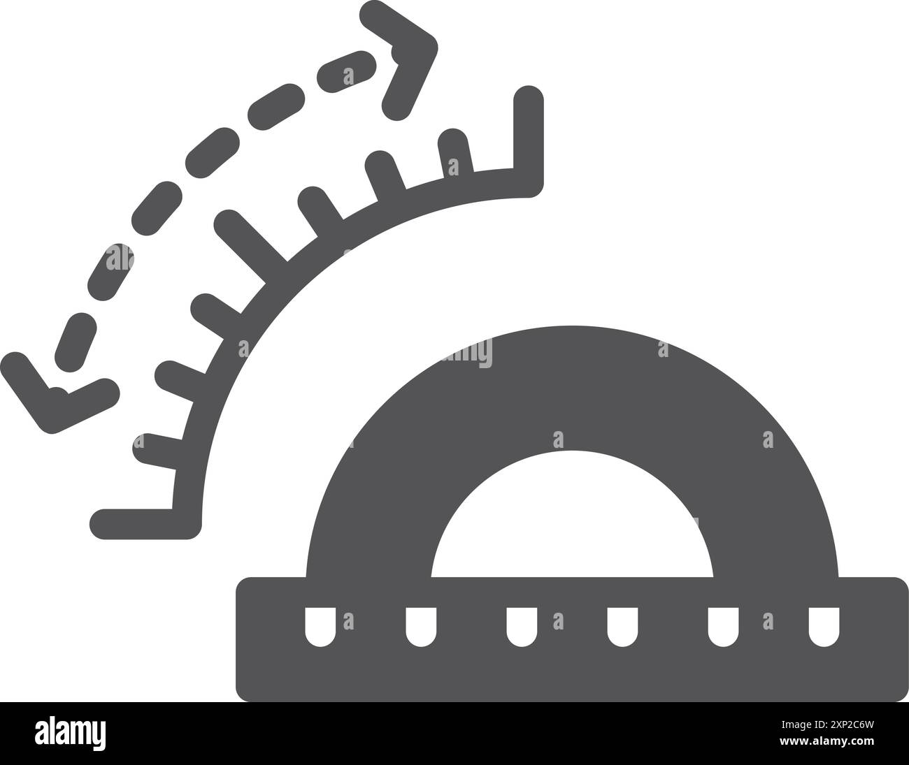 Protractor measure angle tool. Geometric black icon Stock Vector Image ...