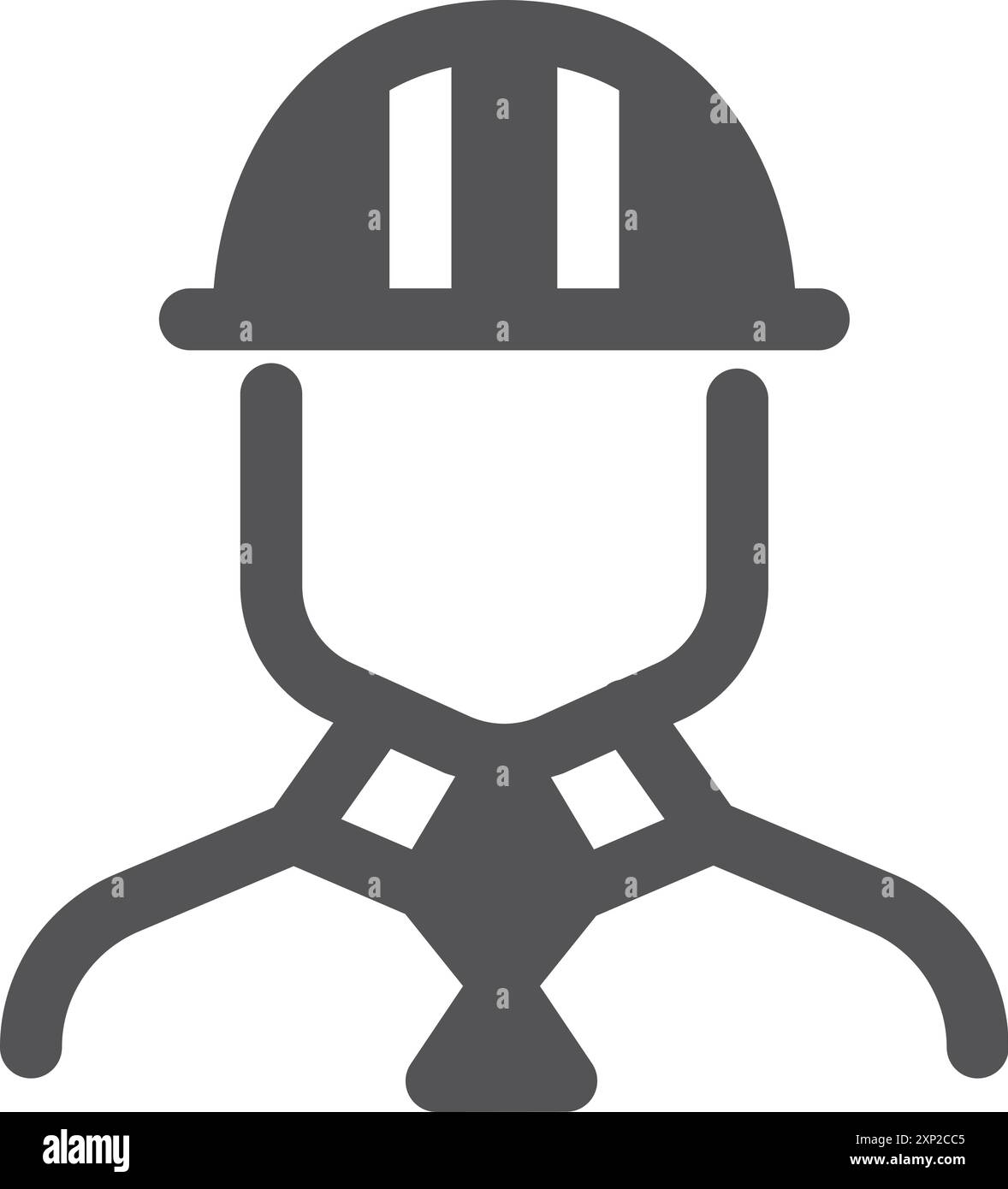 Hard hat worker black icon. Construction builder Stock Vector Image ...