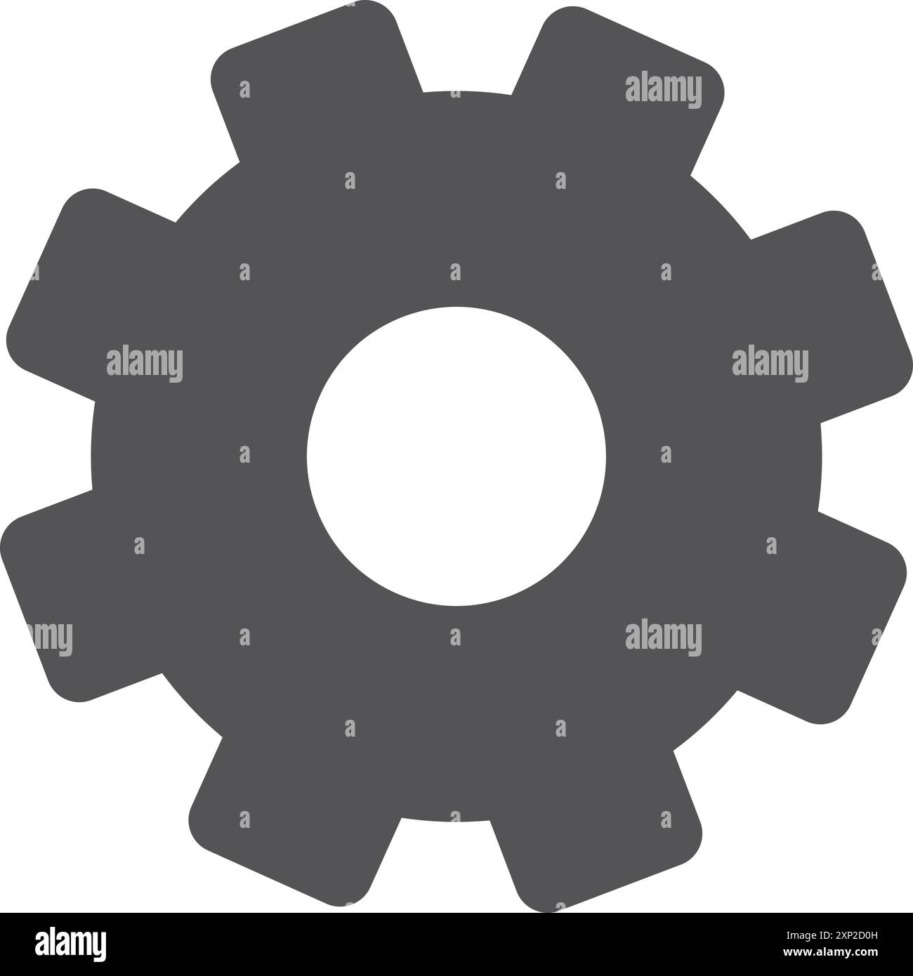 Cogwheel black icon. Gear symbol. Mechanical proccess Stock Vector ...