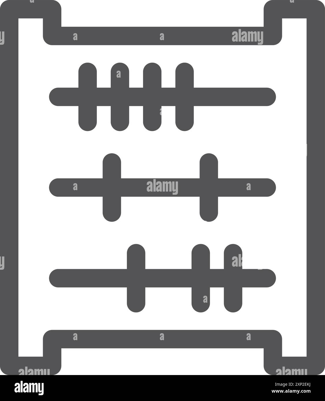 Abacus line icon. Accounting tool. School math symbol Stock Vector ...