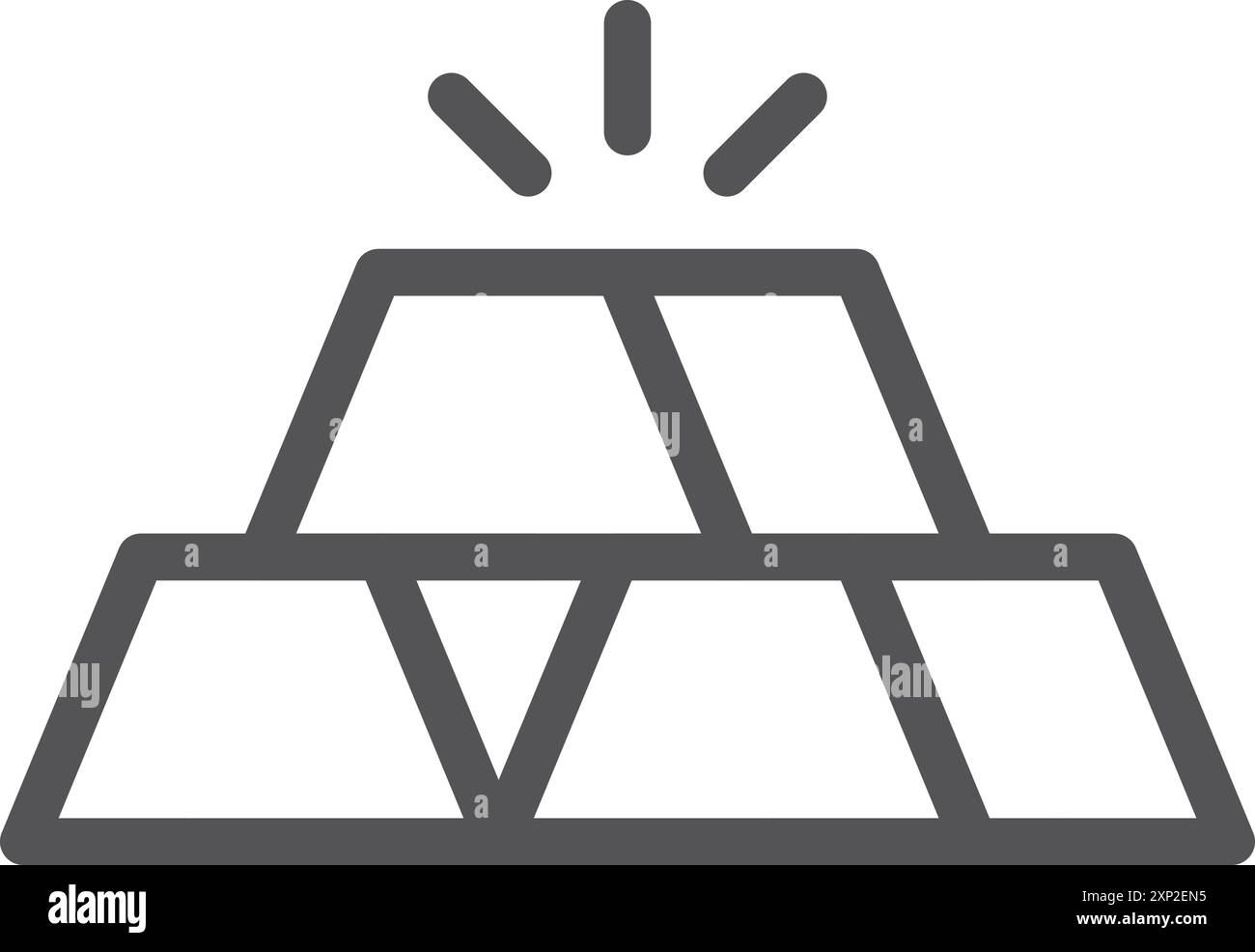 Golden bars black line icon. Wealth symbol Stock Vector Image & Art - Alamy