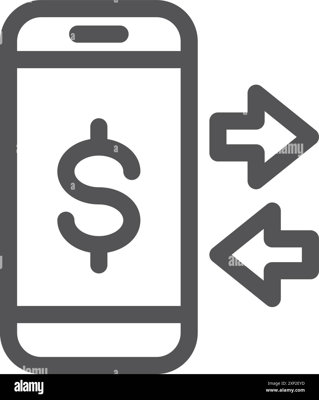 Mobile financial service smartphone Black and White Stock Photos ...