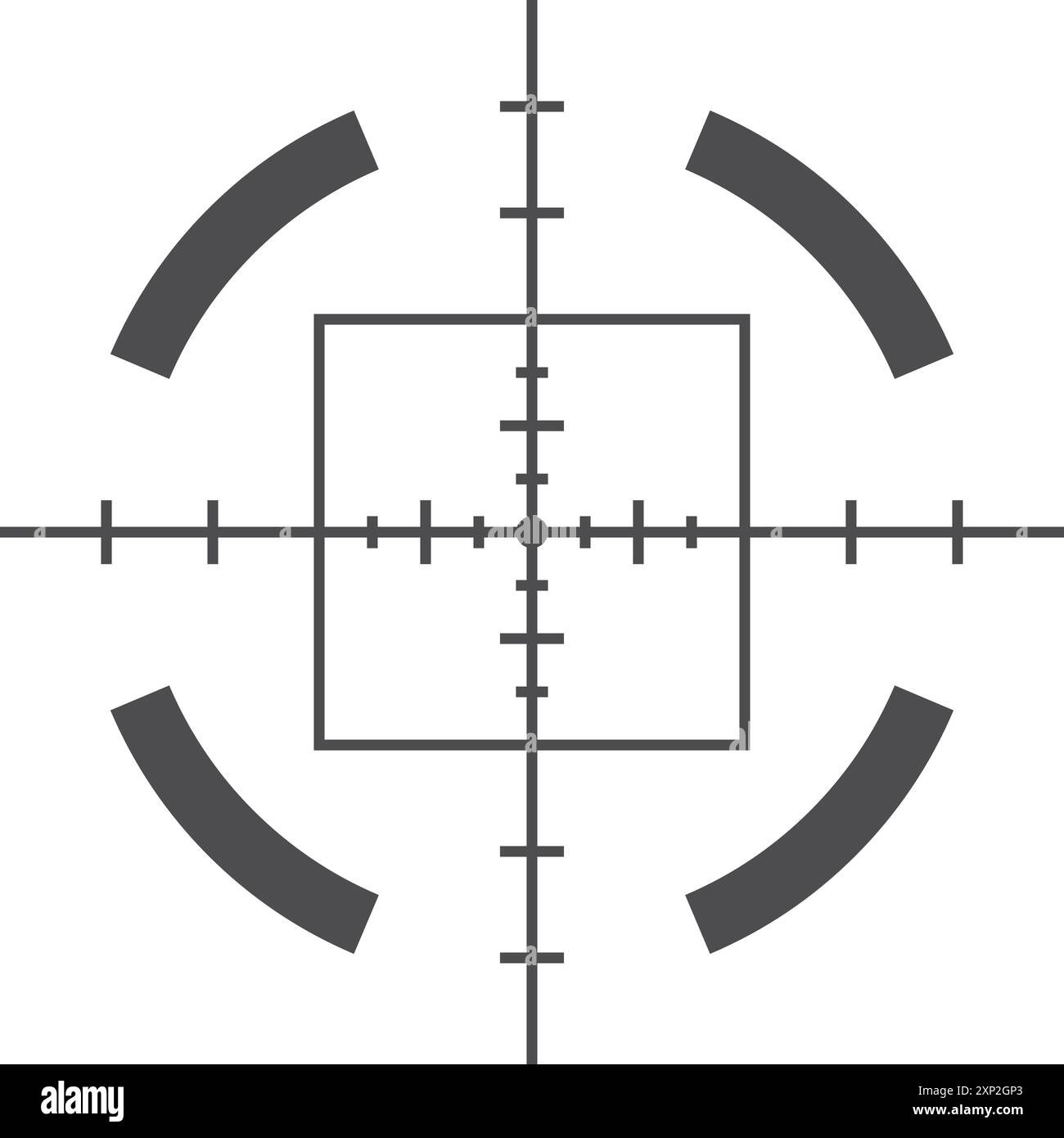 Crosshair icon. Sniper aiming target black icon Stock Vector Image ...