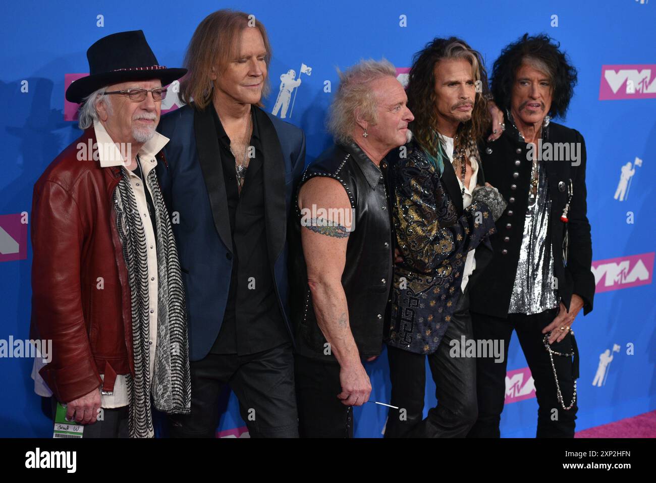 (L-R) Brad Whitford, Tom Hamilton, Joey Kramer, Joe Perry, and Steven ...