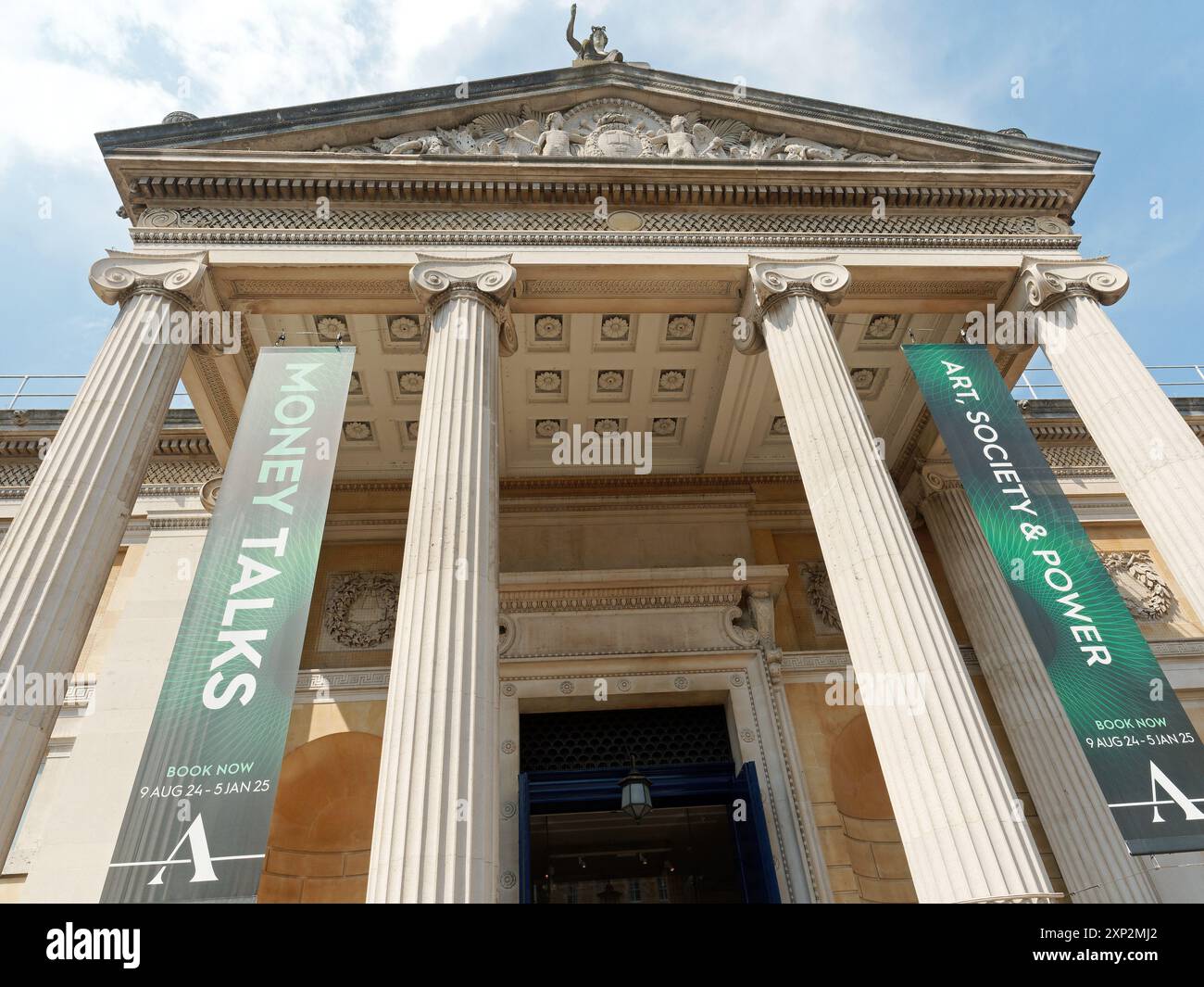 Close-up front view of the entrance to The Ashmolean Museum of Art and ...