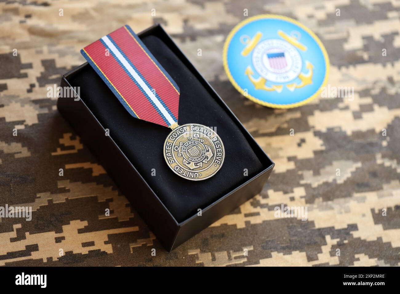 KYIV, UKRAINE - JULY 10, 2024 US Coast Guard Reserve Good Conduct medal ...