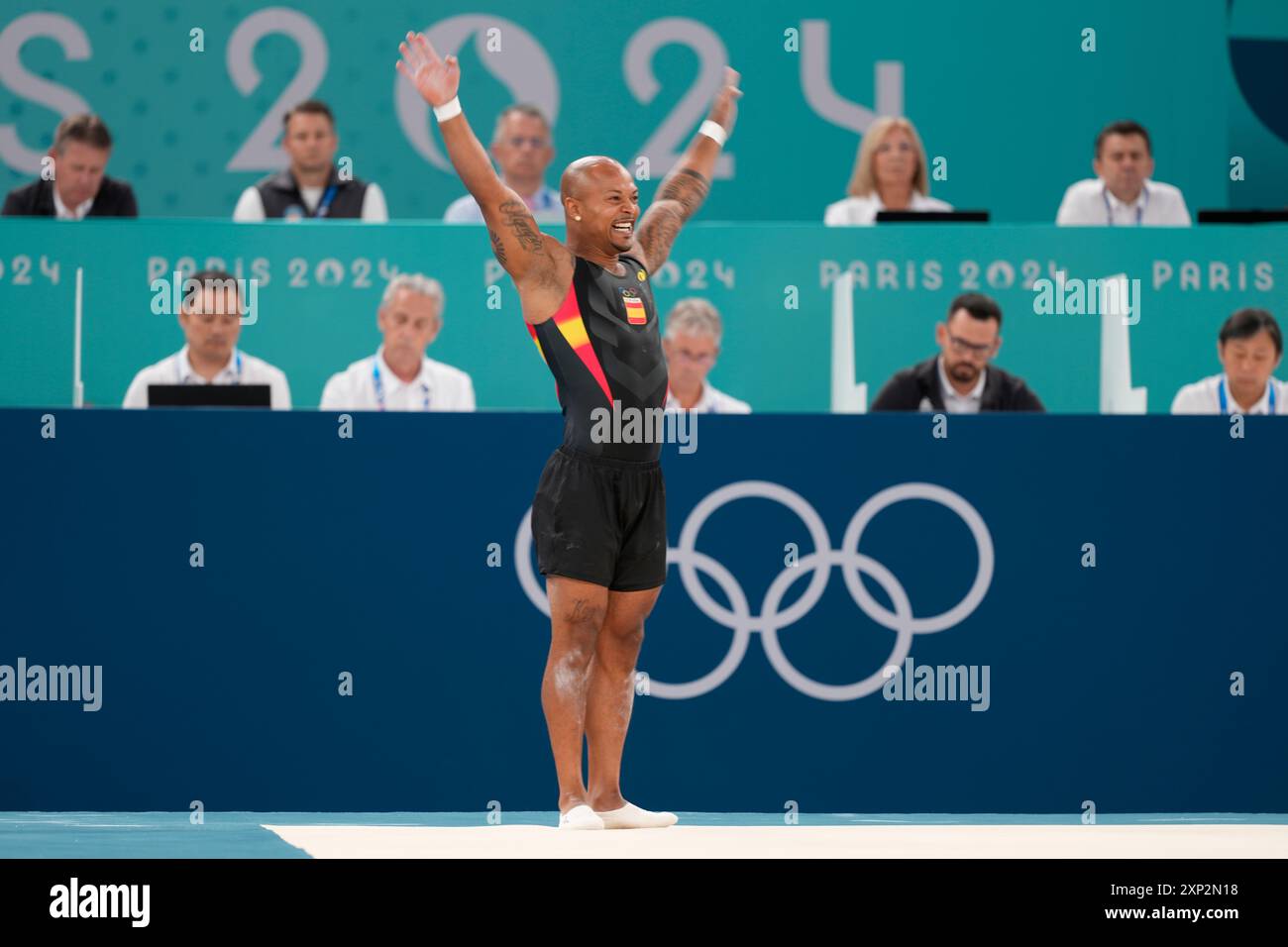 Rayderley Zapata, of Spain, competes during the men's artistic ...