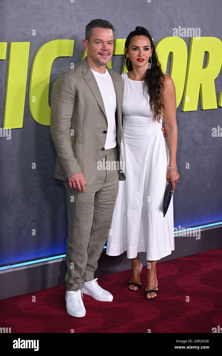 Matt Damon and Luciana Barroso Stock Photo - Alamy